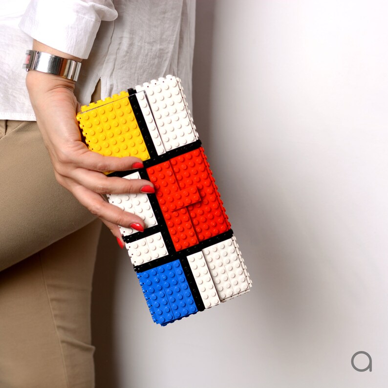 Mondrian Tribute Clutch Purse Made With LEGO® Bricks FREE - Etsy