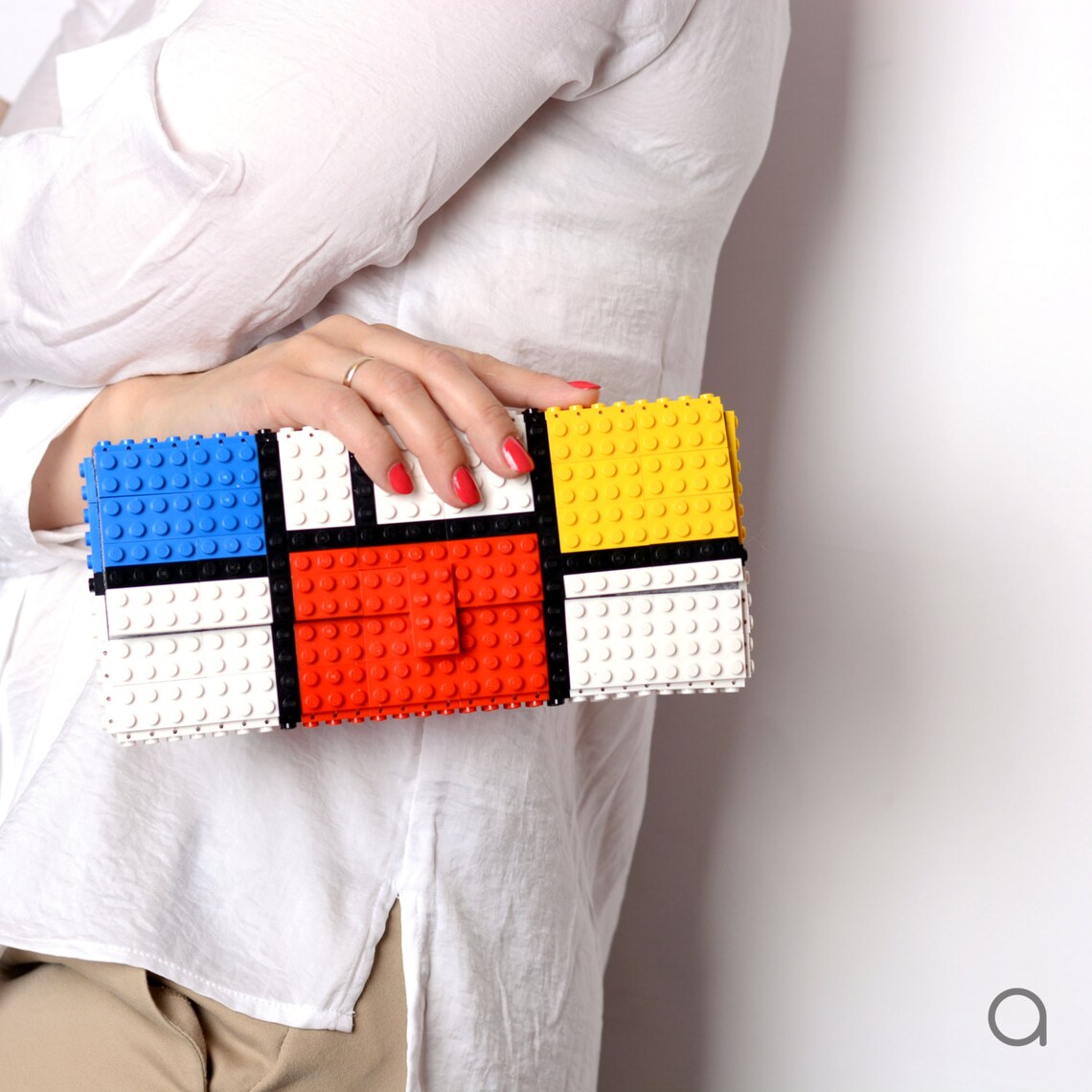 Mondrian Tribute Clutch Purse Made With LEGO® Bricks FREE - Etsy