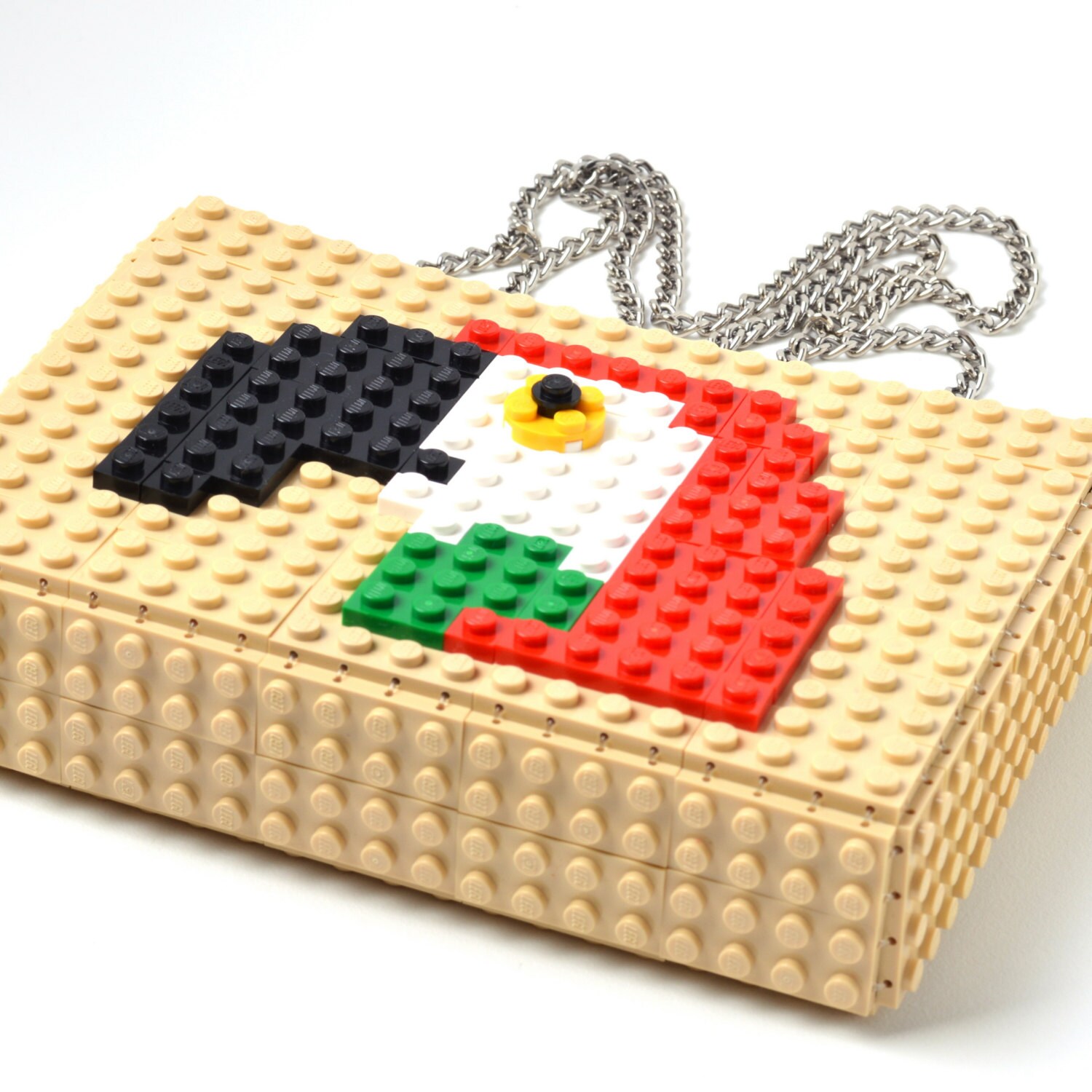 Tan crossbody purse with parrot made with LEGO® bricks FREE - Etsy 日本