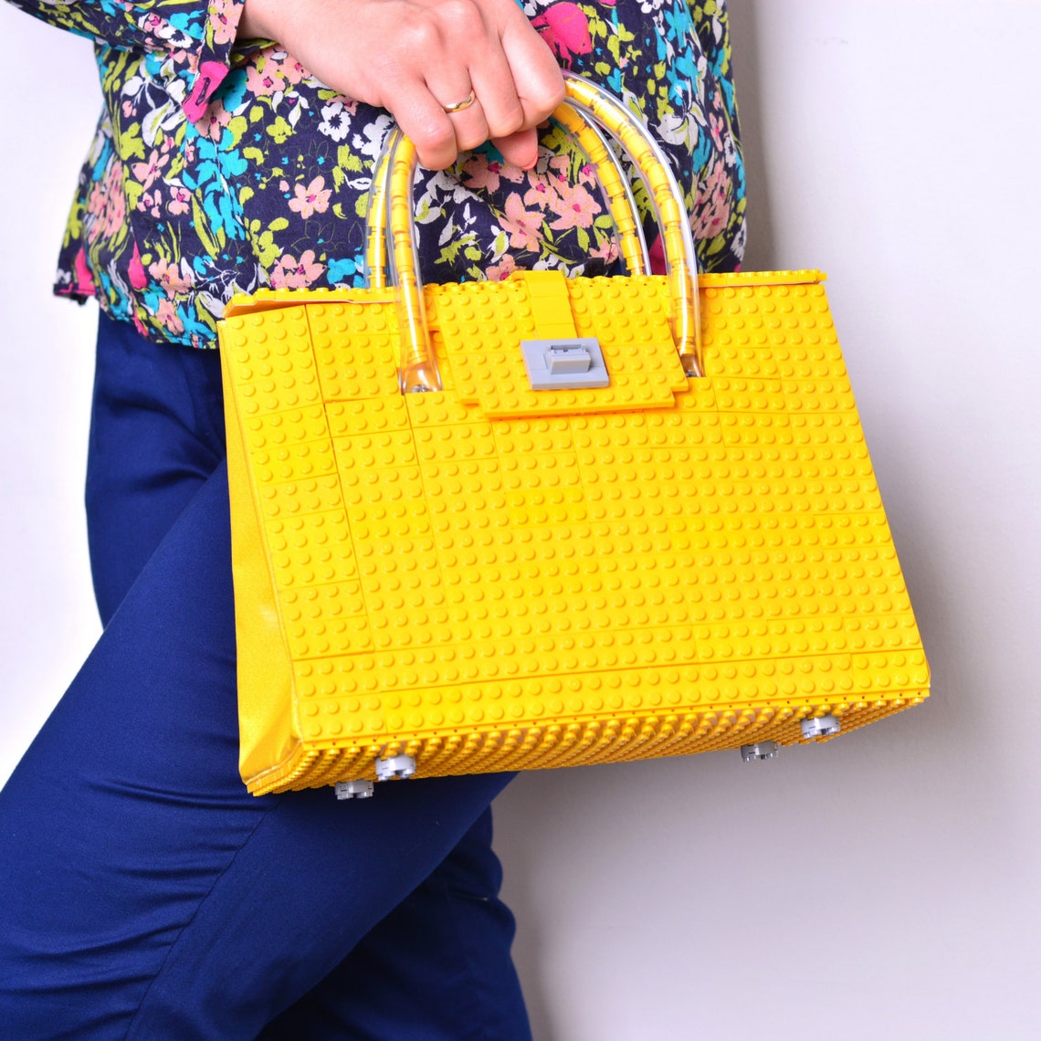 The Brick Bag in Yellow Made Entirely of LEGO® Bricks FREE | Etsy