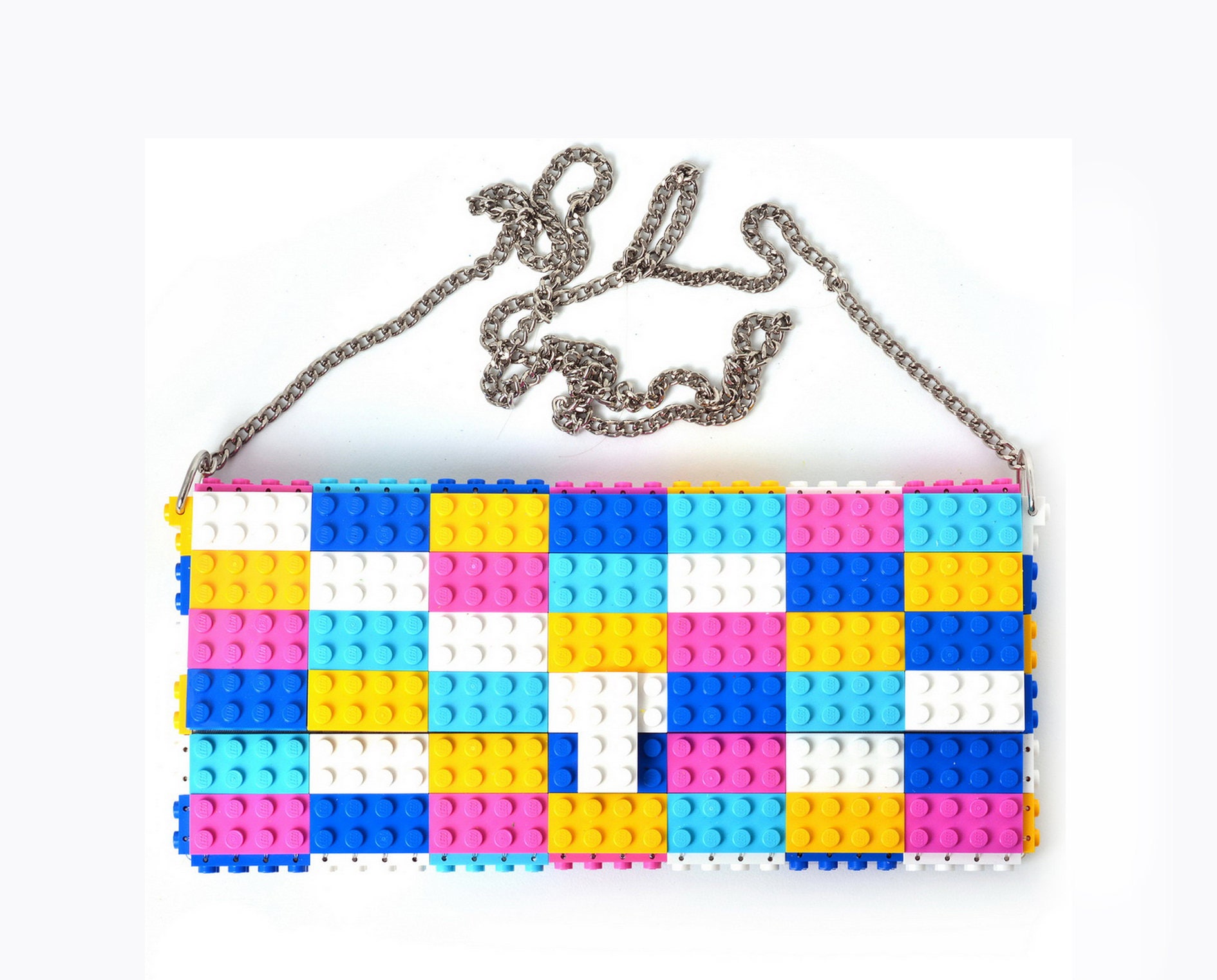 Candy Multicolor Clutch Purse on a Chain Made With LEGO® Bricks FREE ...
