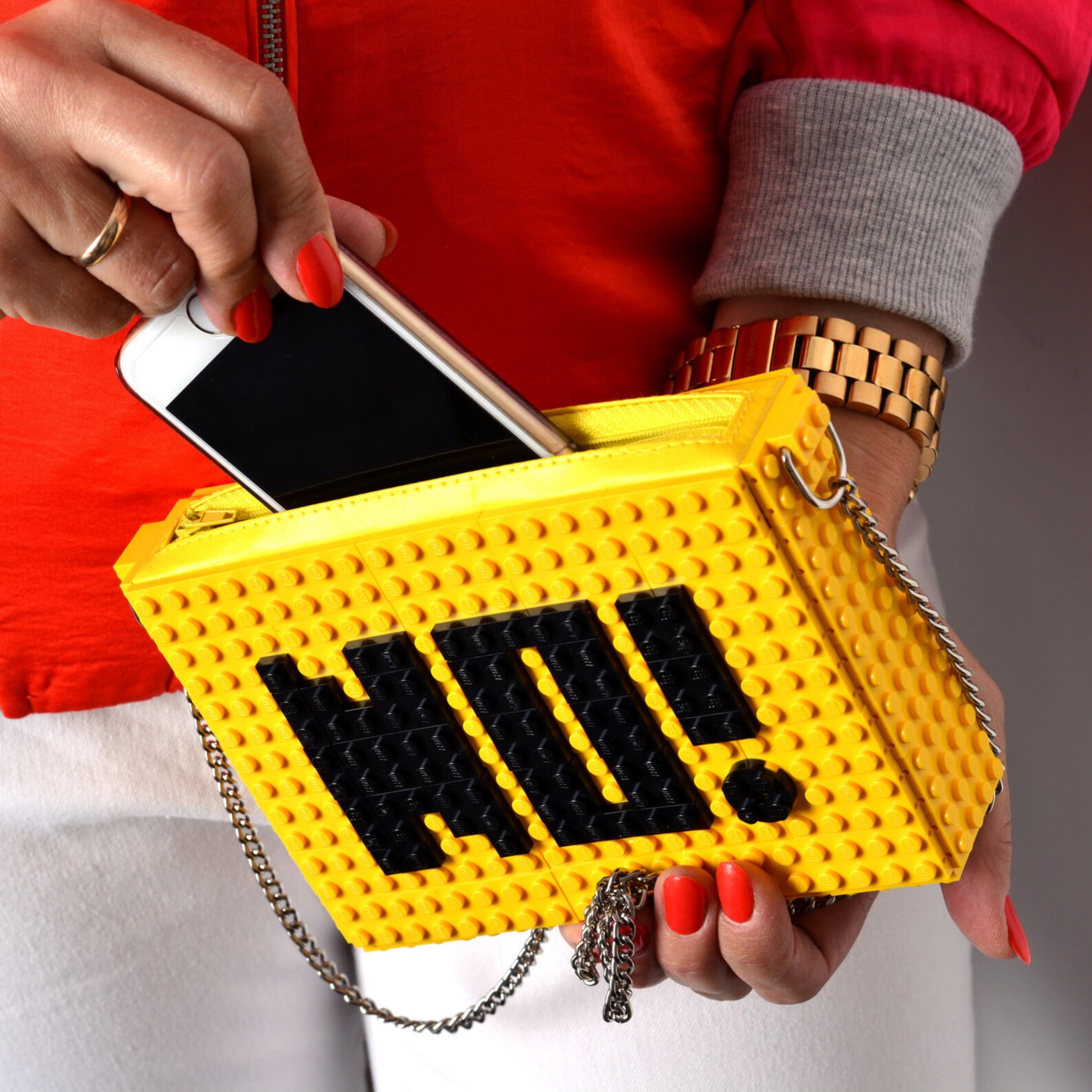 Yellow Crossbody Purse With No Made With LEGO® Bricks FREE - Etsy