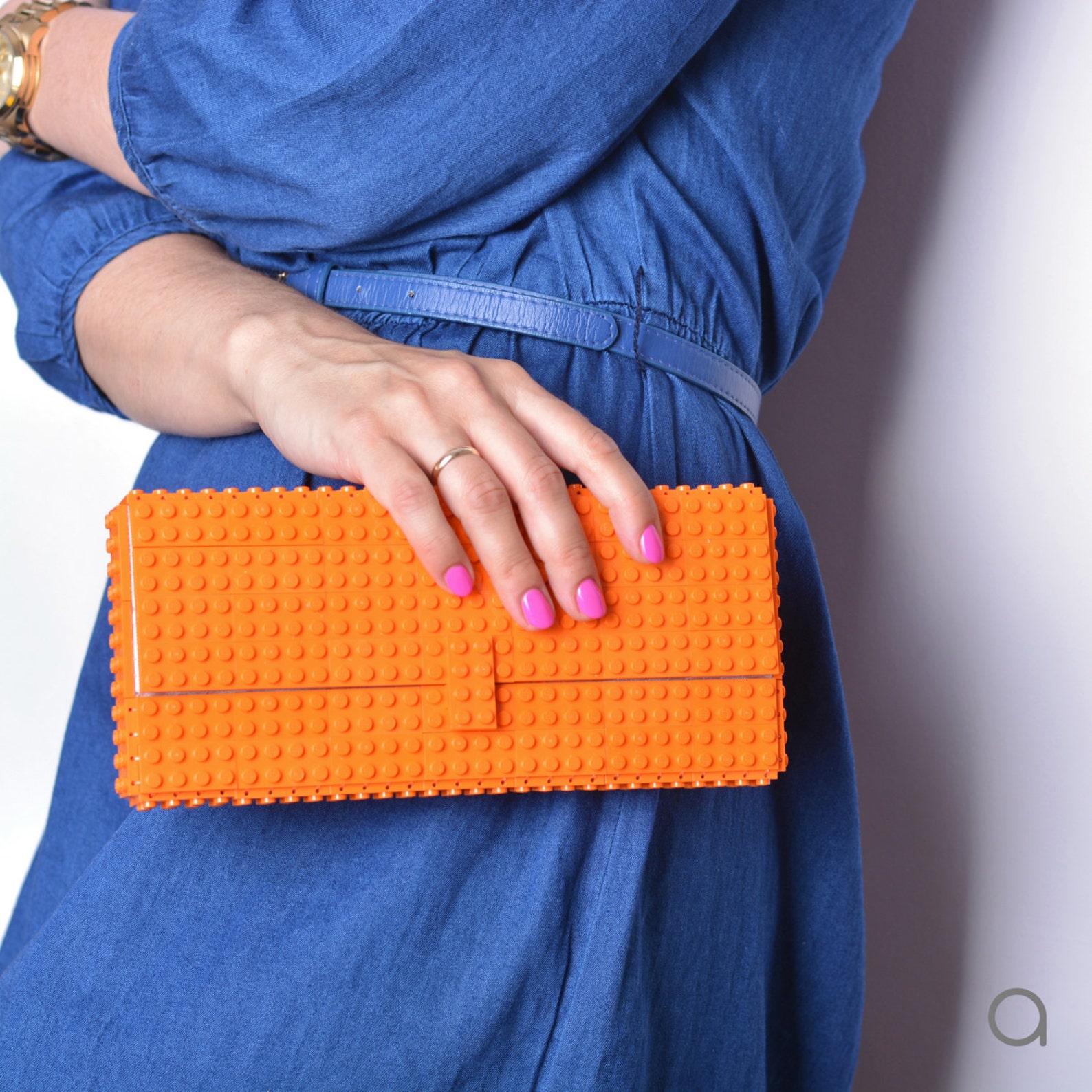 Orange Clutch Purse Made With LEGO® Bricks FREE SHIPPING Purse Handbag ...