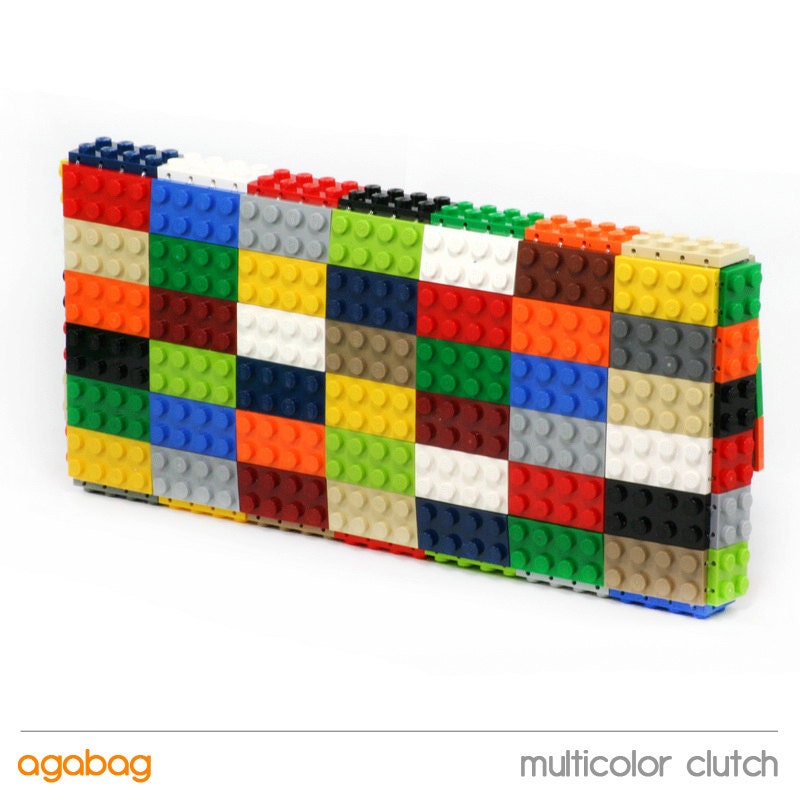 Multicolor Clutch Purse Made With LEGO® Bricks FREE SHIPPING - Etsy