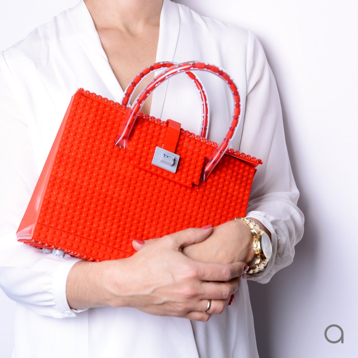 The Brick Bag in Red Made Entirely of LEGO® Bricks FREE SHIPPING ...