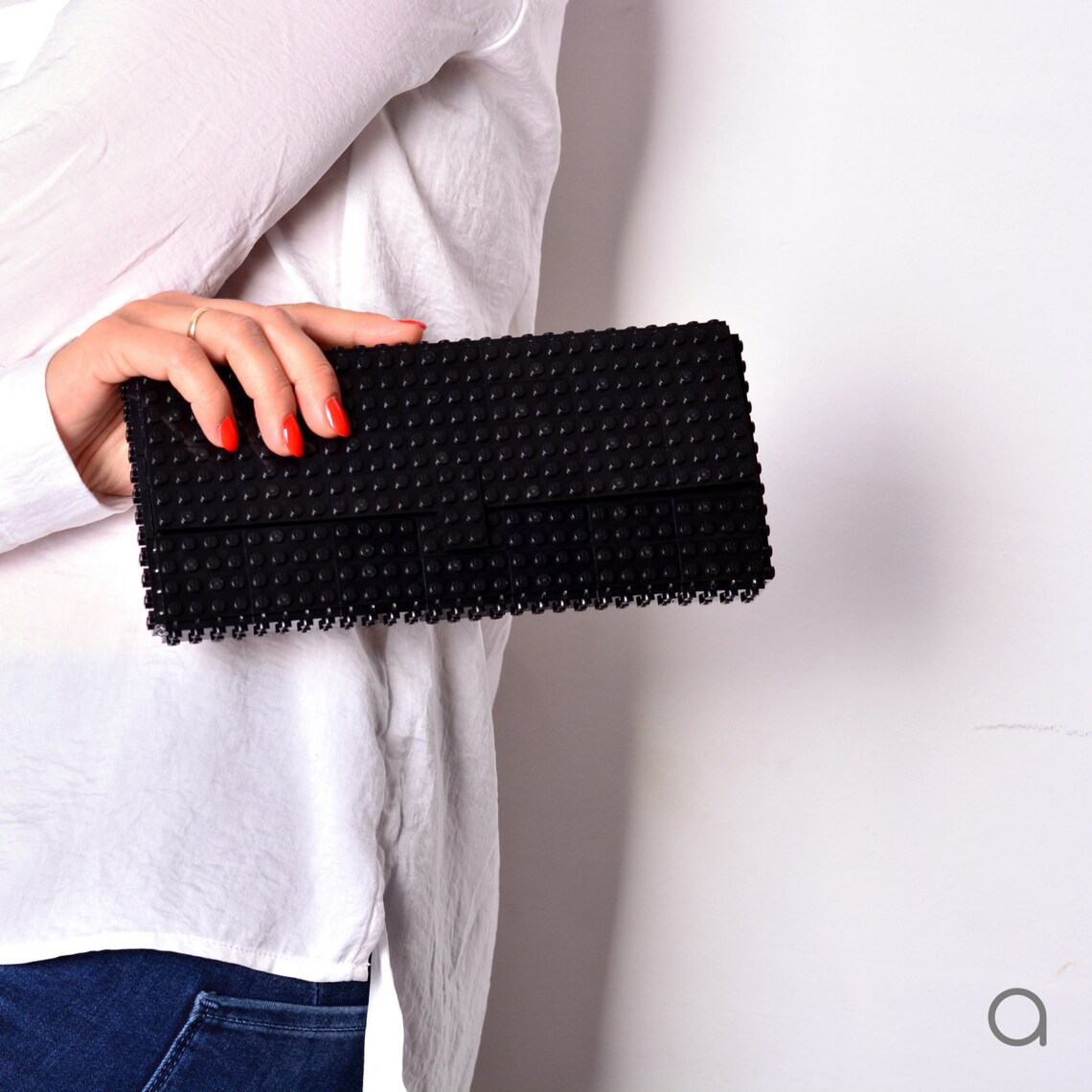 Black Clutch Purse Made With LEGO® Bricks FREE SHIPPING Purse | Etsy