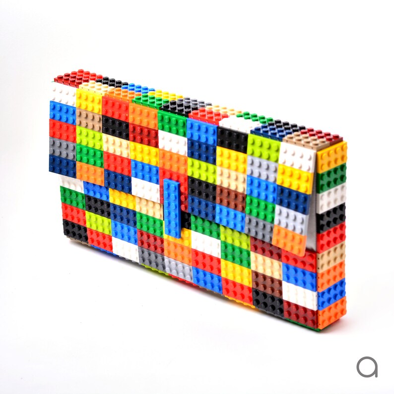 Oversize Bulk Multicolor Clutch Made Entirely of LEGO Bricks - Etsy