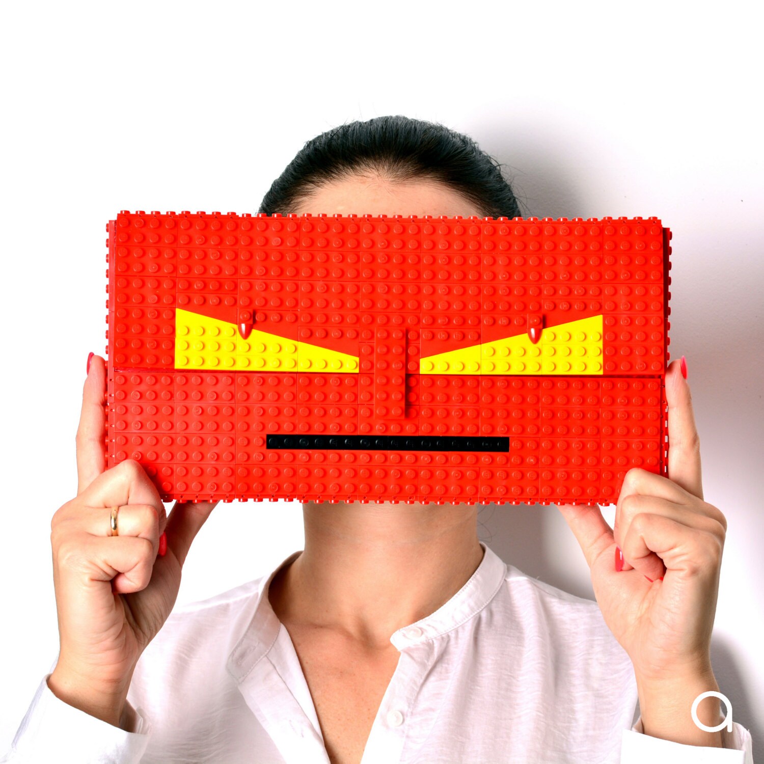Red Monster Face Oversize Clutch Made Entirely With Lego - Etsy