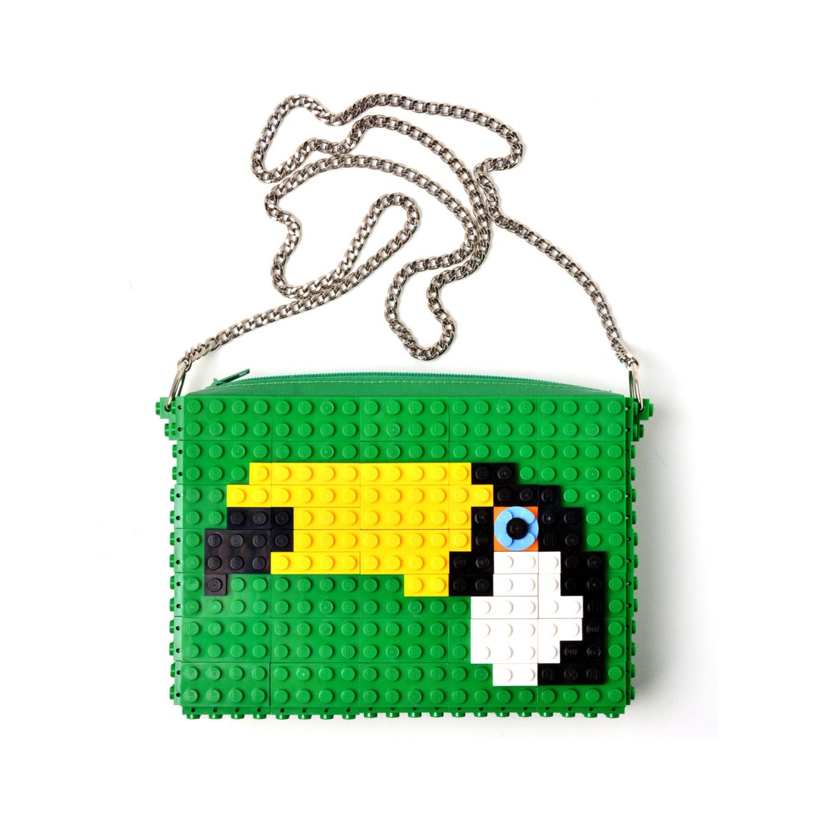 Green Crossbody Purse With Toucan Made With LEGO® Bricks FREE - Etsy