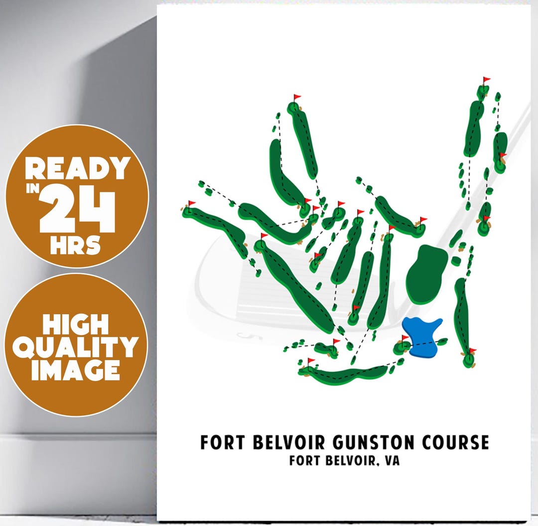 Any Golf Course Map, Personalized Golf Course Wall Art, Custom Golf ...