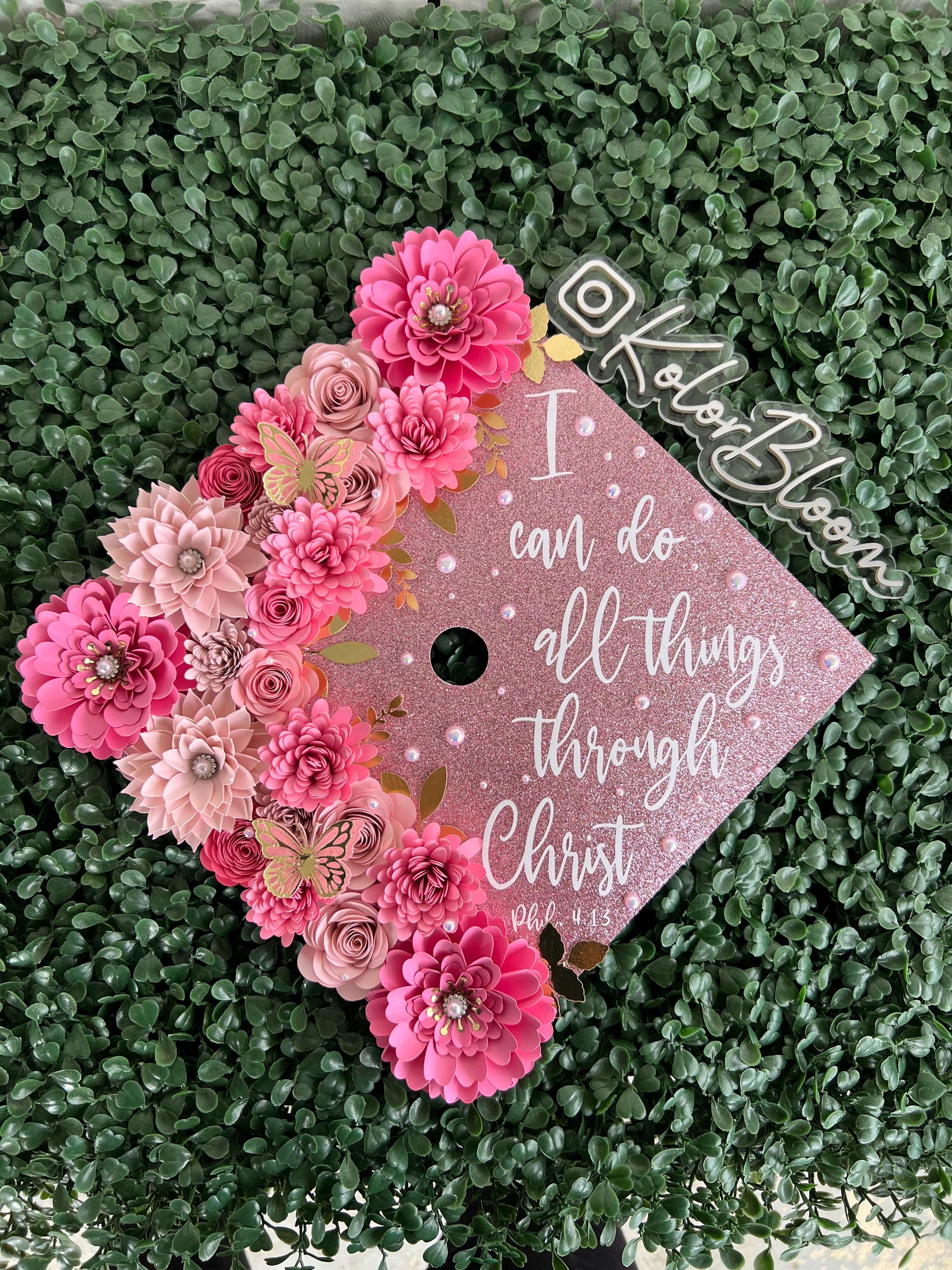 I Can Do All Things Through Christ Grad Cap Topper/custom Grad/ Birrete ...