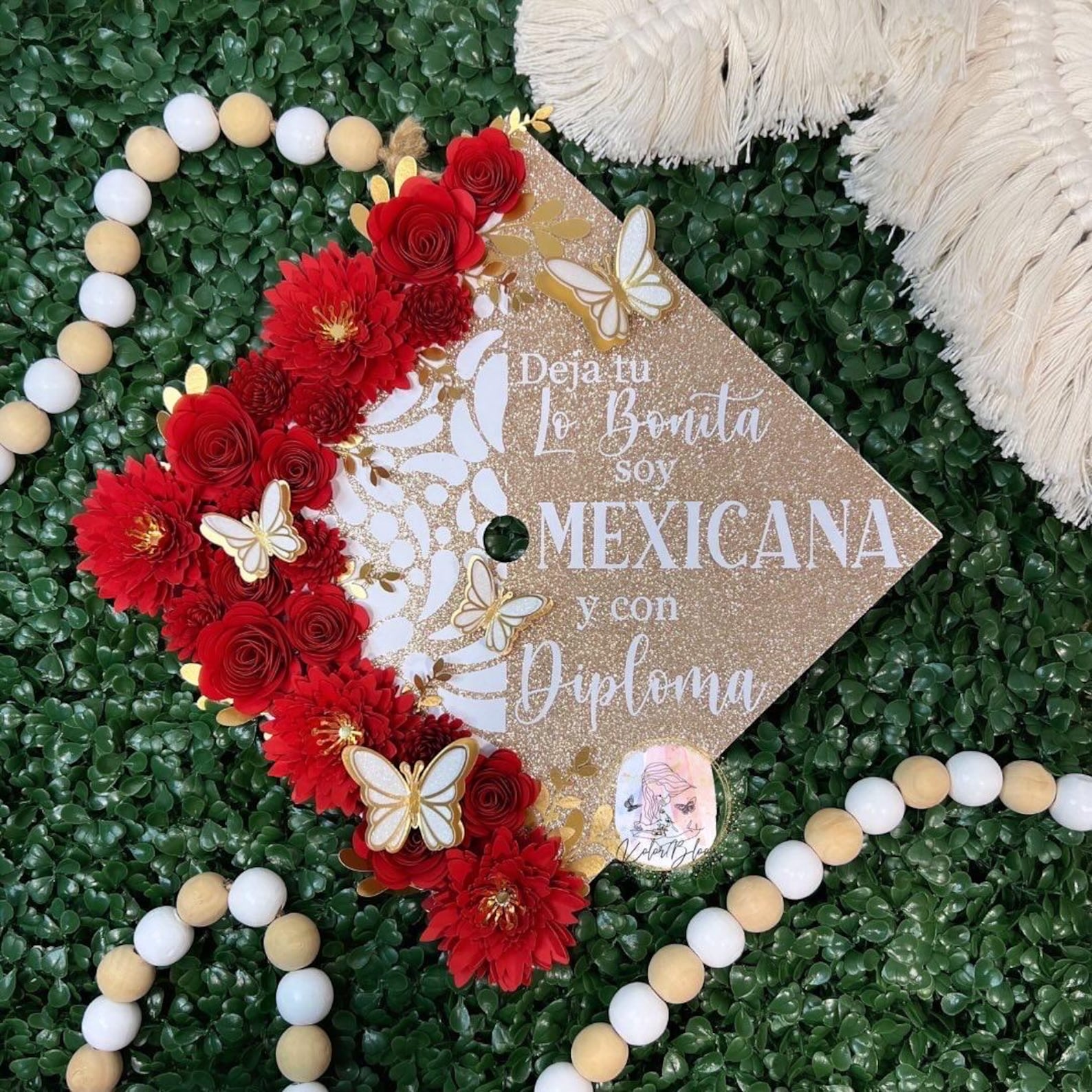 Soy Mexicana Grad Cap Topper, Custom Grad Cap Topper, Mexican Grad Cap ...