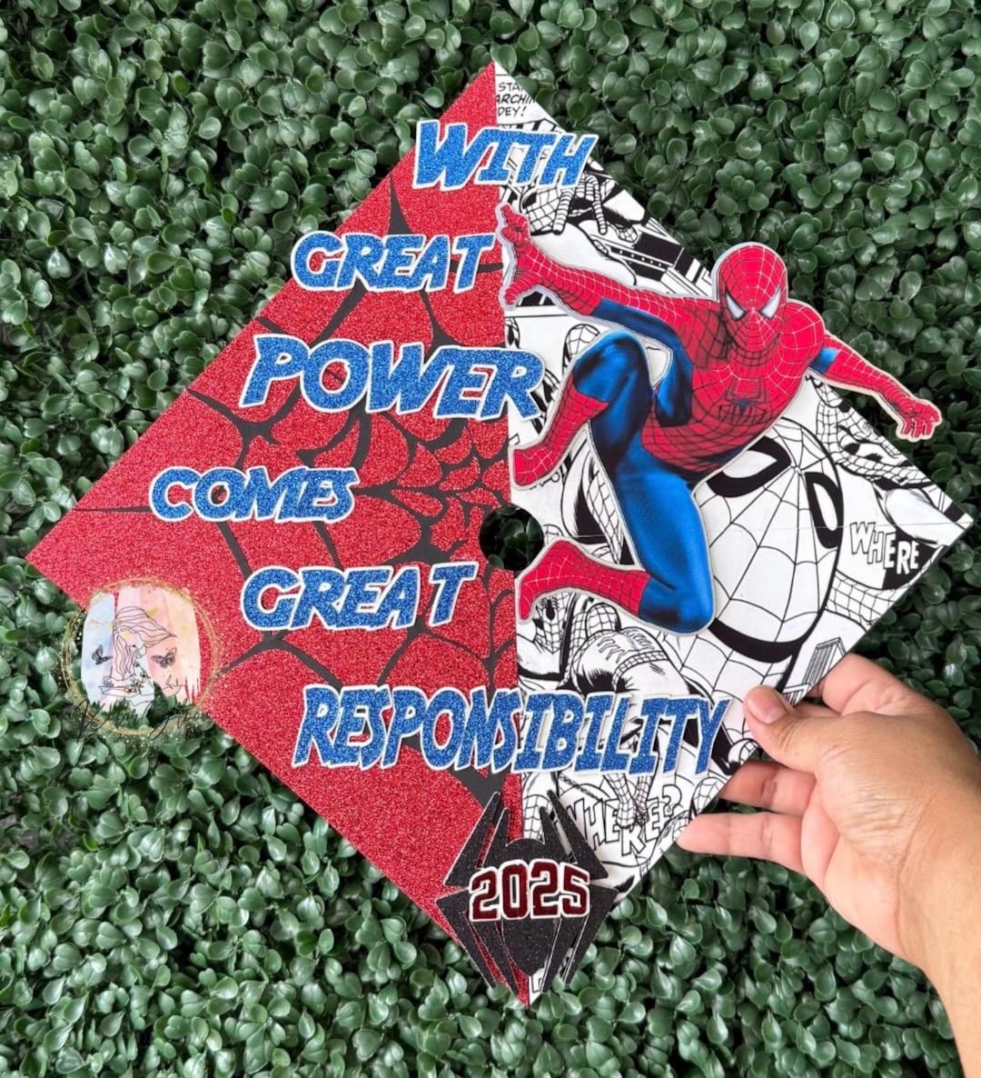 Spider Grad Cap Topper / Boy Custom Grad Cap / Graduation Class 2025 - Etsy