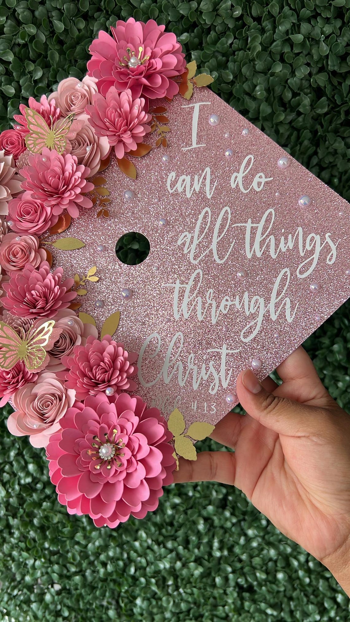 I Can Do All Things Through Christ Grad Cap Topper/custom Grad/ Birrete ...