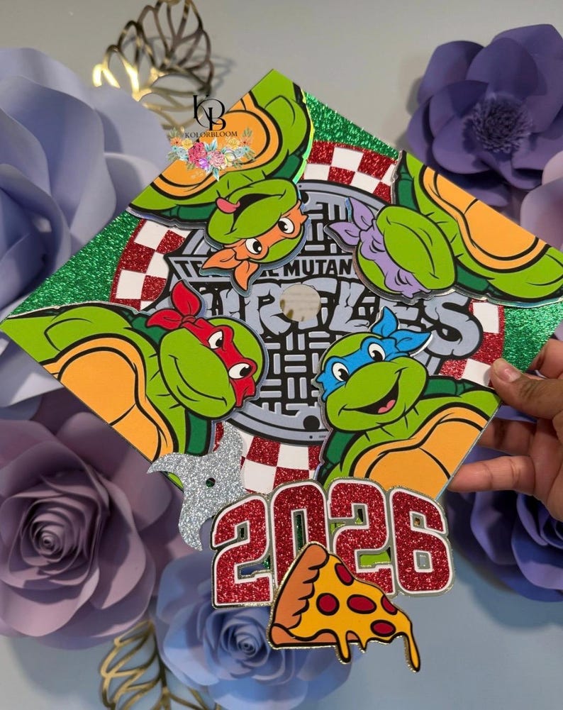 Teenage Turtles Graduation Cap Topper Class of 2026 - Etsy