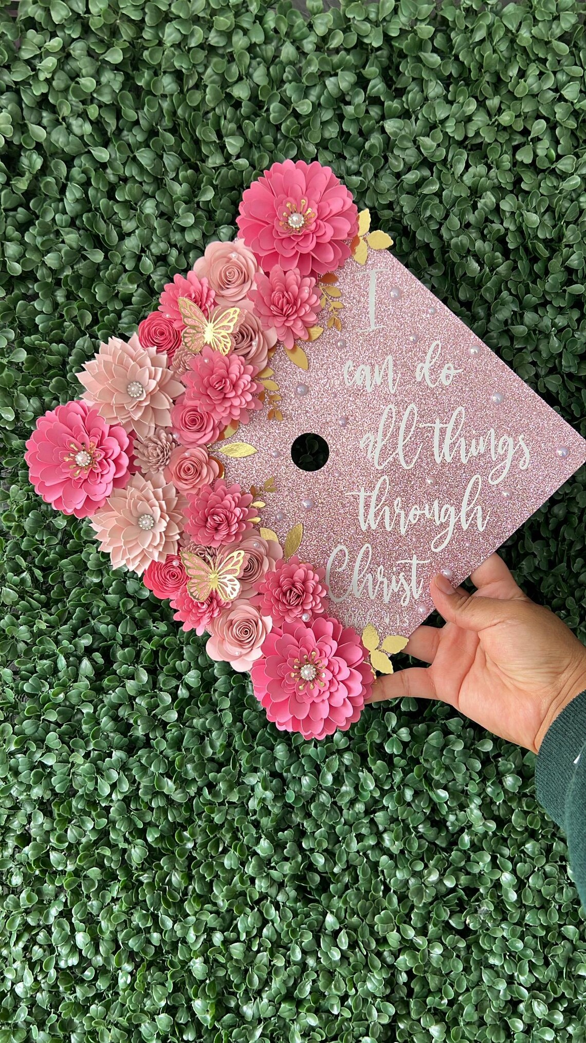 I Can Do All Things Through Christ Grad Cap Topper/custom Grad/ Birrete ...