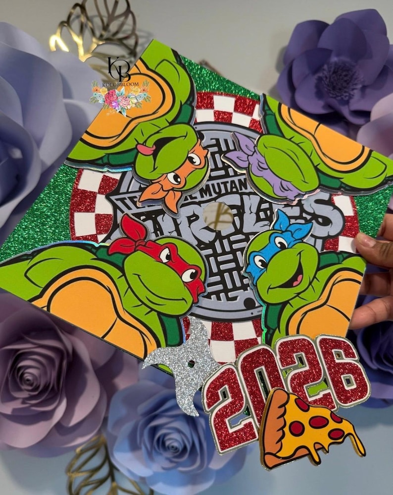 Teenage Turtles Graduation Cap Topper Class of 2026 - Etsy