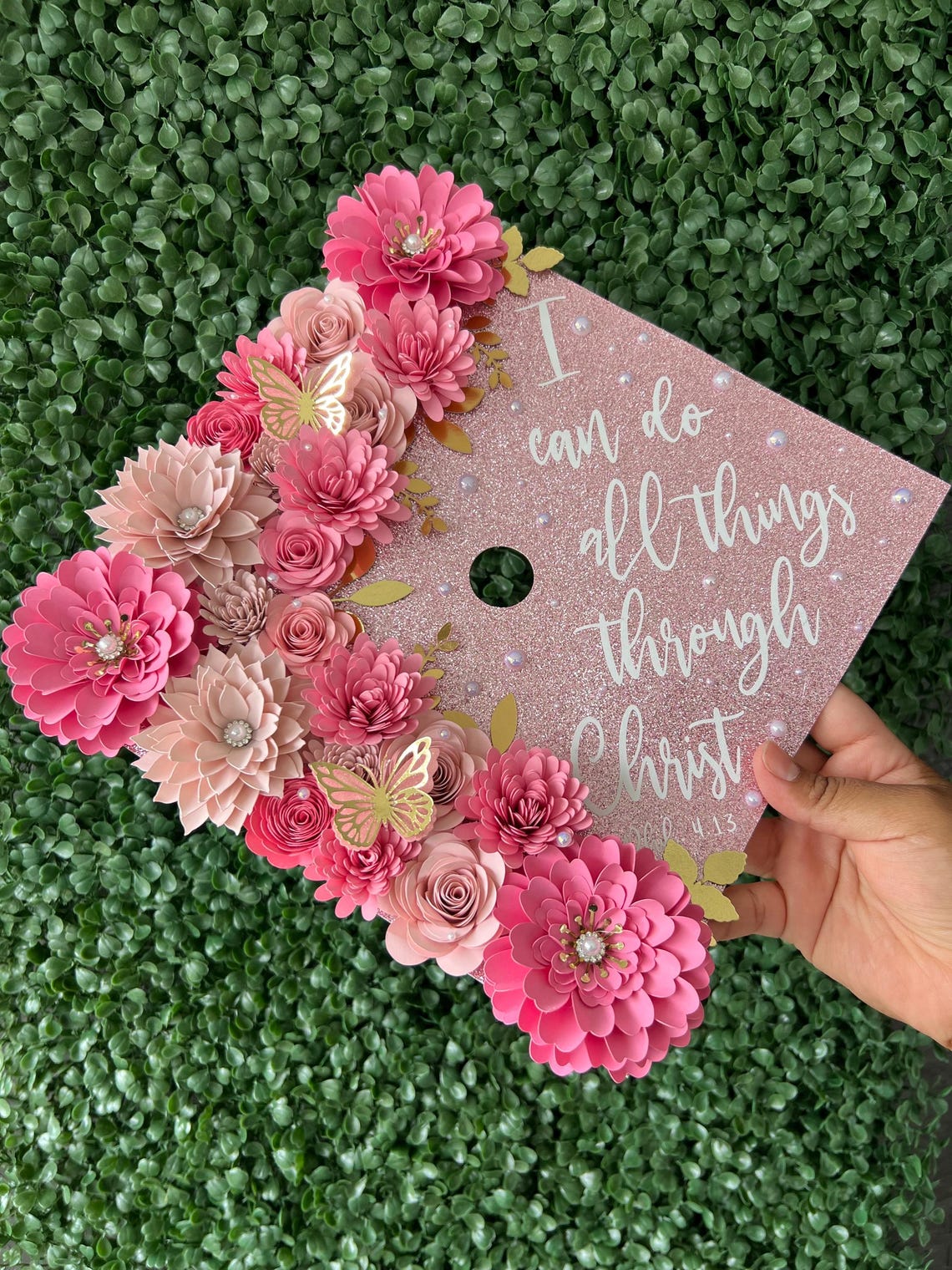 I Can Do All Things Through Christ Grad Cap Topper/custom Grad/ Birrete ...