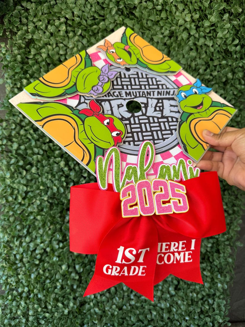 Turtles Inspired Grad Cap Topper / Graduation Cap Topper / Custom ...