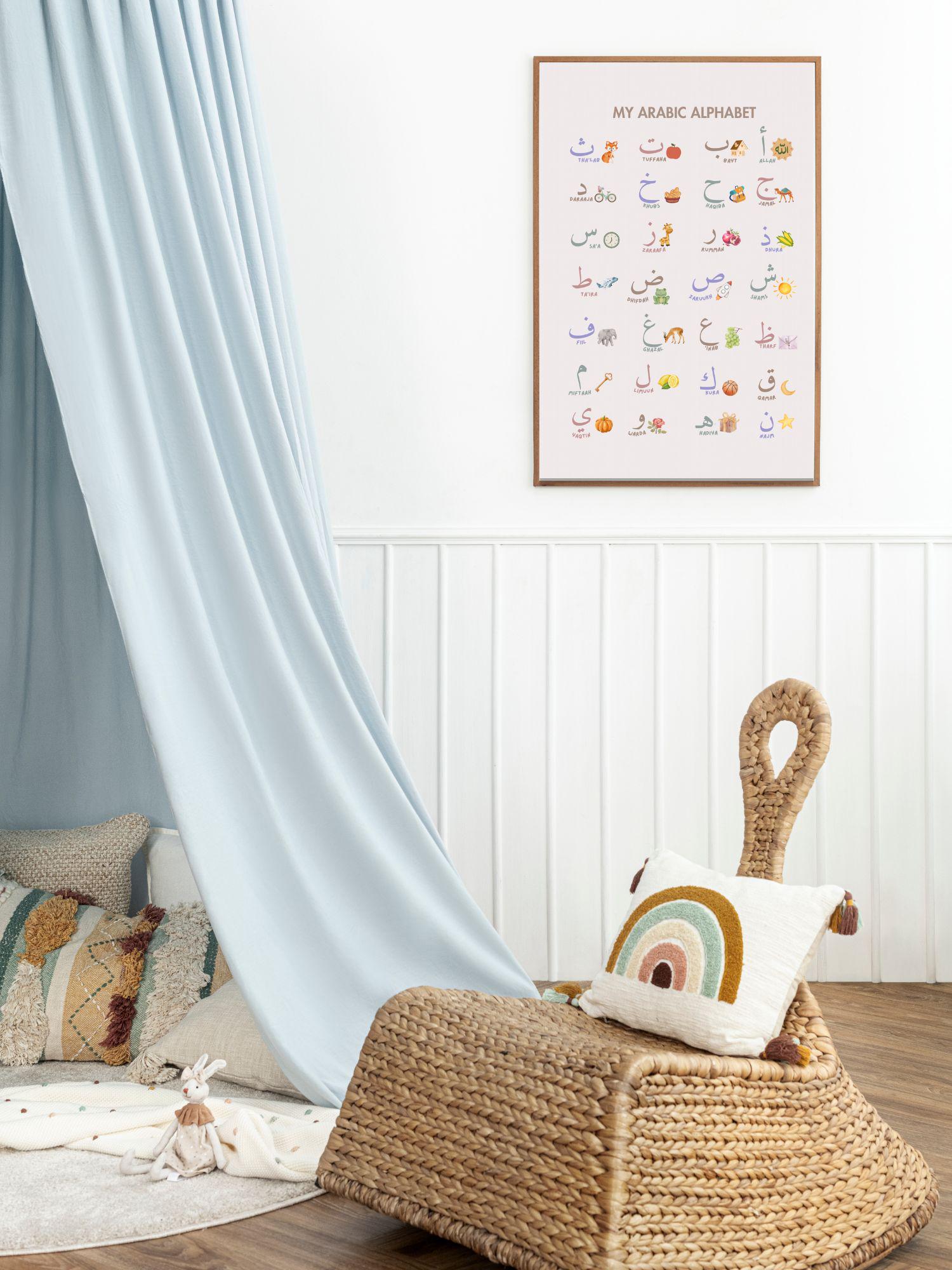 Arabic Alphabet Poster | Educational Printable | Muslim Kids Room Decor ...