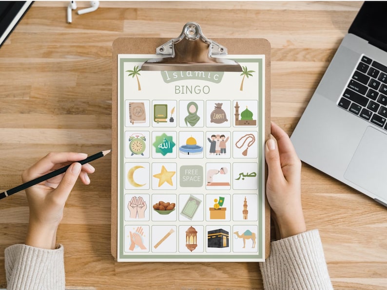 Islamic Printable Bingo Game | Ramadan Bingo | Islamic Educational Eid ...