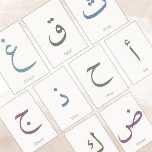 Arabic Alphabet Flashcards for Kids | Alif Baa Ta Learning Cards ...
