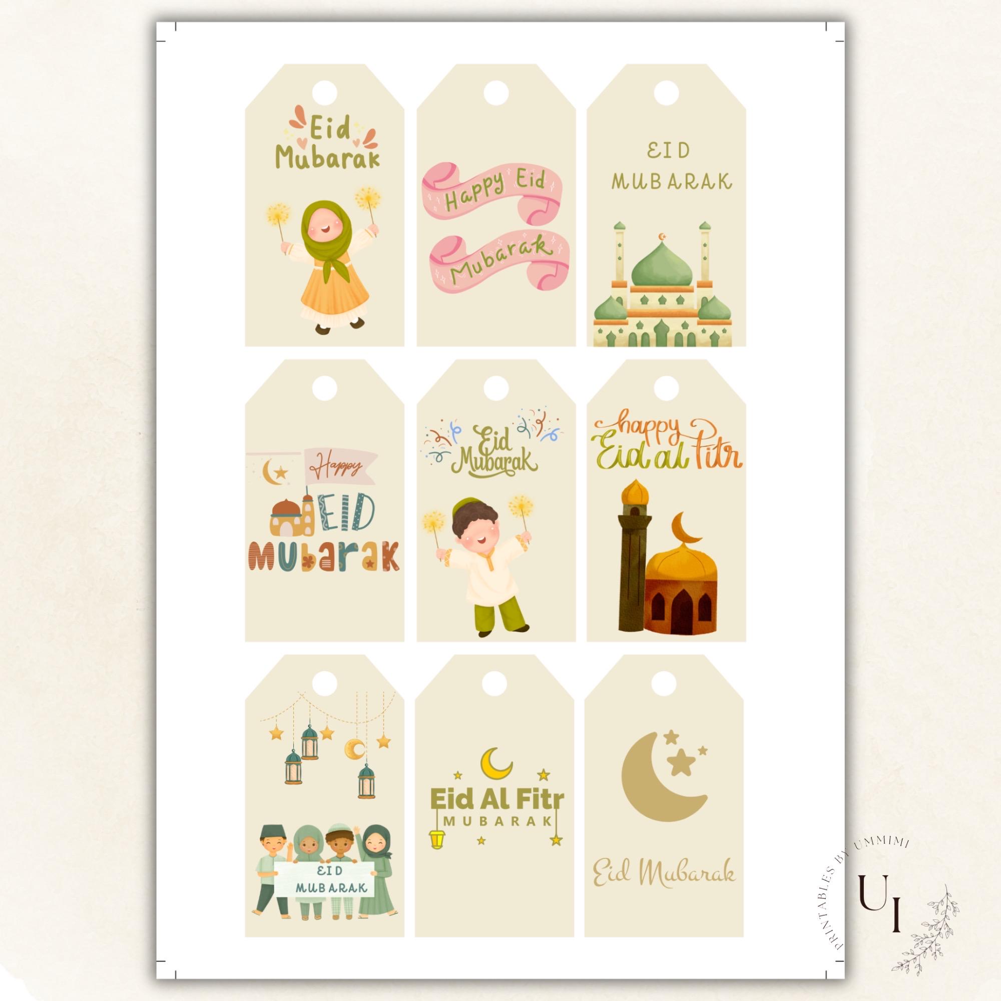 Eid Mubarak Gift Tags – Printable Eid Tags – Ramadan Gift Tags –eid ...