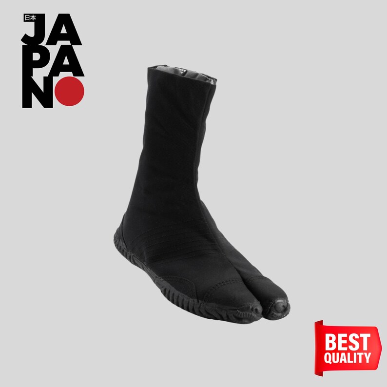 Traditional Japanese Tabi Boots Jikatabi Black - 7 Clasps, Short - Etsy