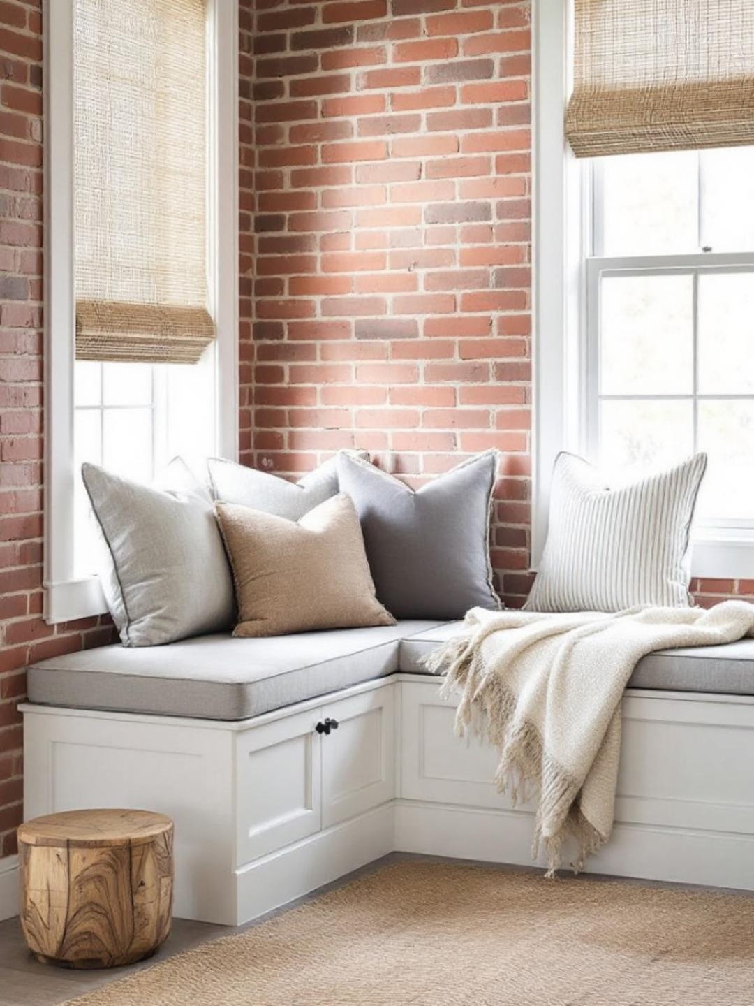 Custom Corner Bench Cushion Cover, 4-12" Custom Window Seat Cushion ...