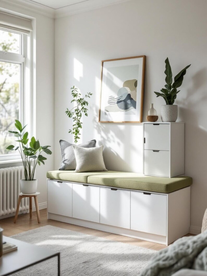 2" Custom Kallax Bench Cushion With Insert, Indoor Bench Seat Cushion ...