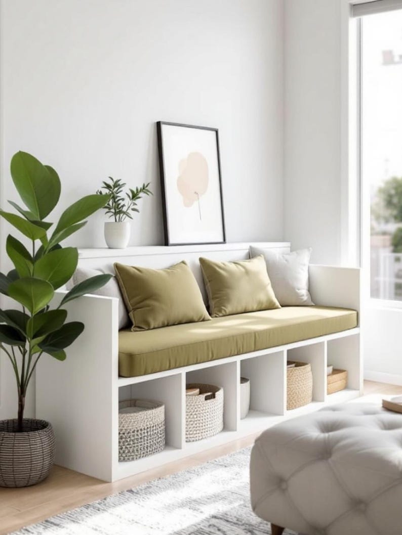 2" Custom Kallax Bench Cushion With Insert, Indoor Bench Seat Cushion ...