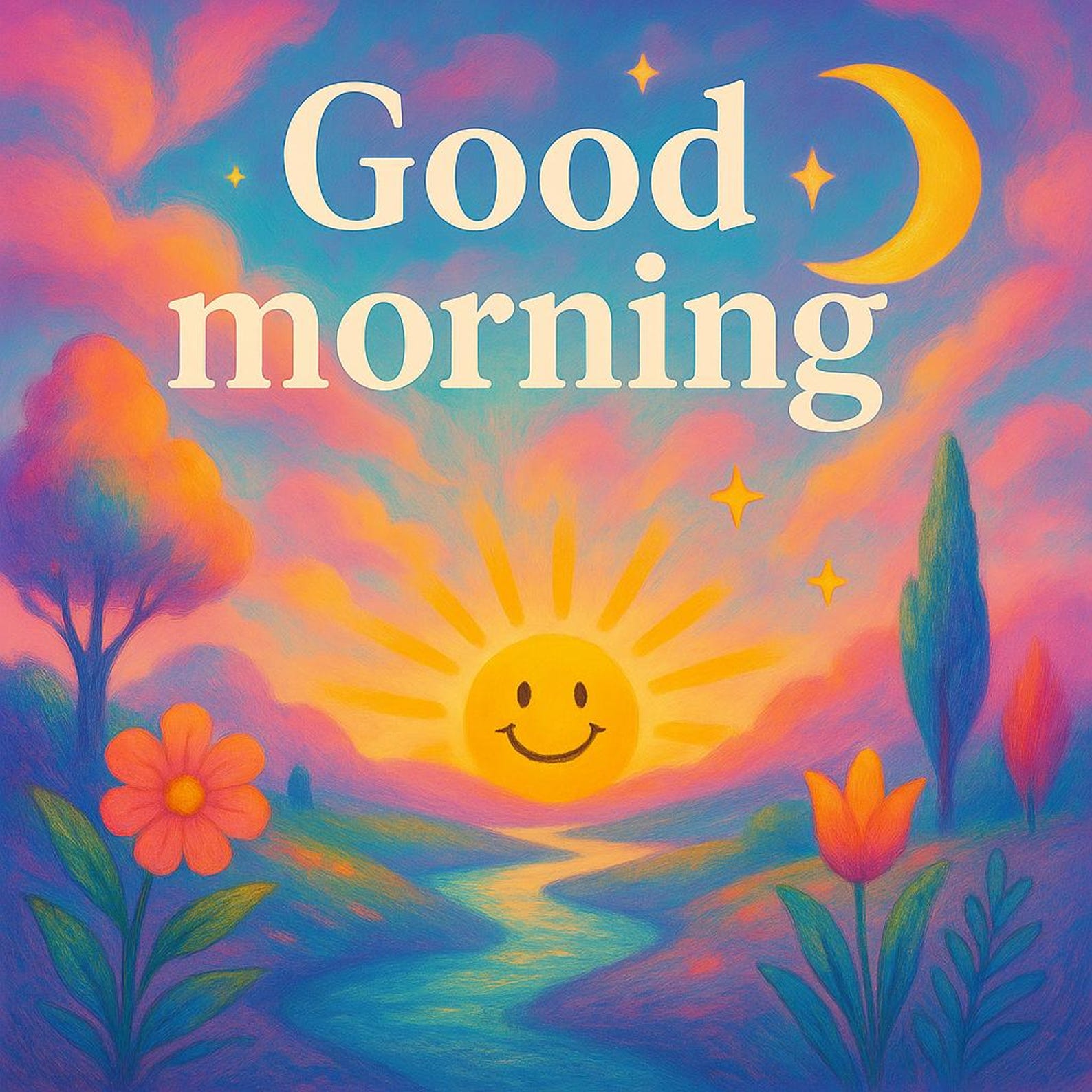 Good Morning Message AI Image Wallpaper Design Digital Files PDF IMG ...