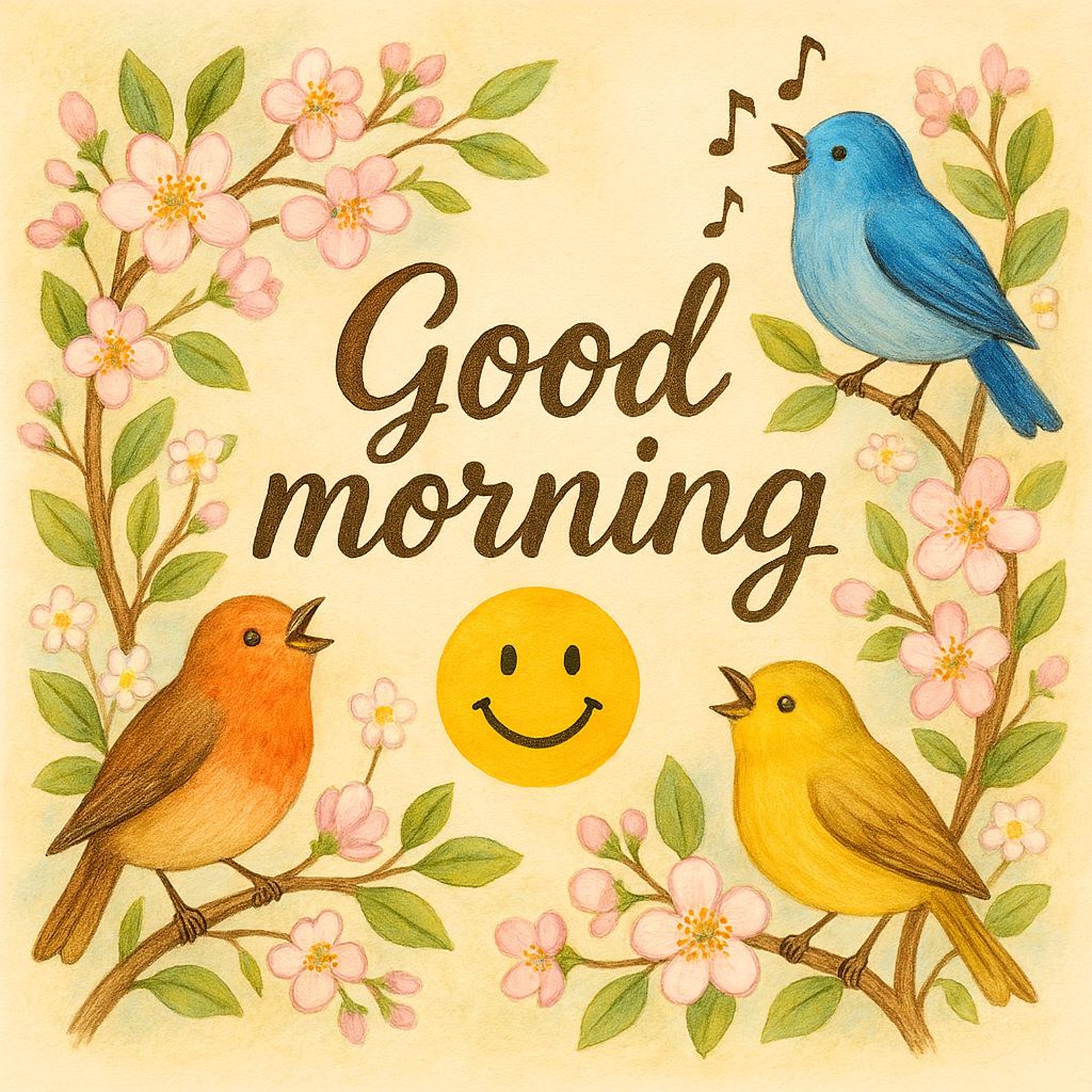 Good Morning Message AI Image Wallpaper Design Digital Files PDF IMG ...