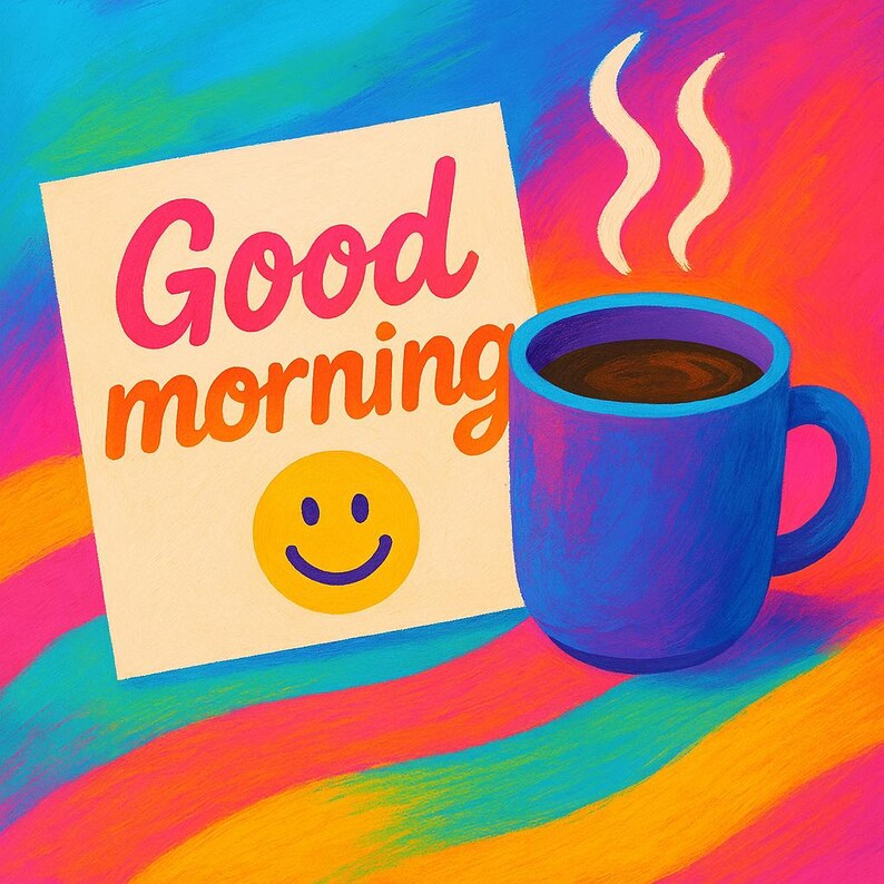 Good Morning Message AI Image Wallpaper Design Digital Files PDF IMG ...