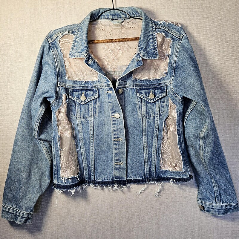Denim Lace Jacket - Etsy