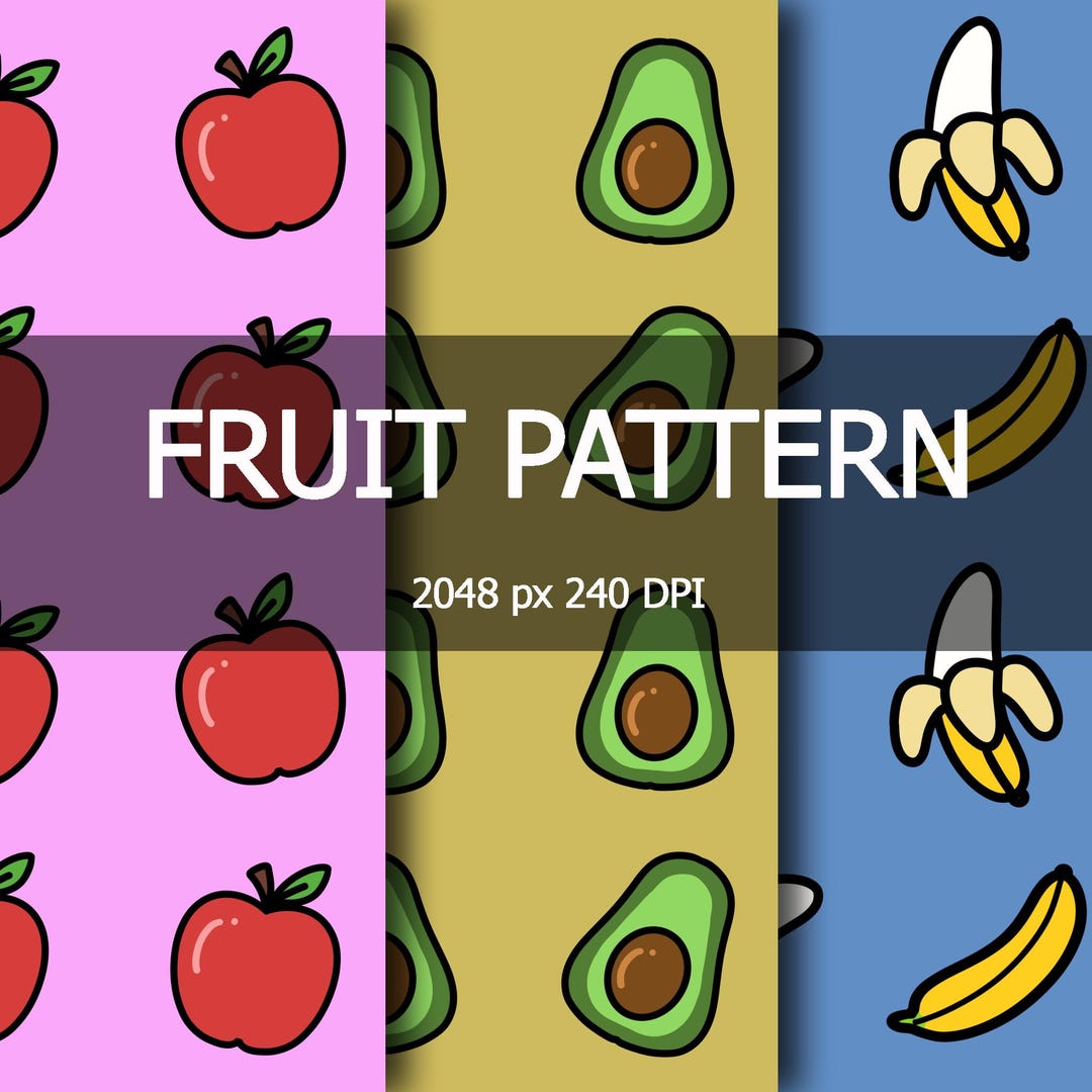 Miked Fruit Seamless Patterns : by Themikestudio. - Etsy