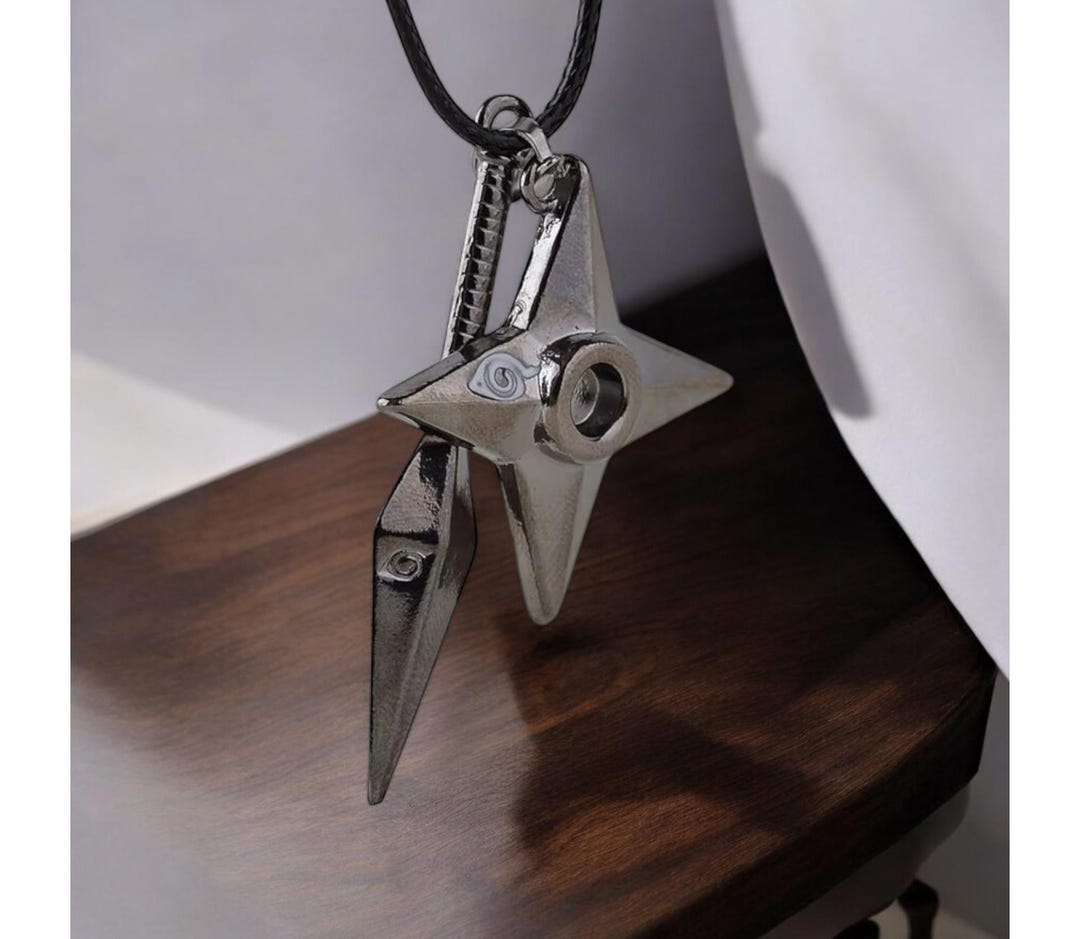 Naruto Anime Necklace, Shuriken Konoha Ninja Necklace, Anime Necklace ...