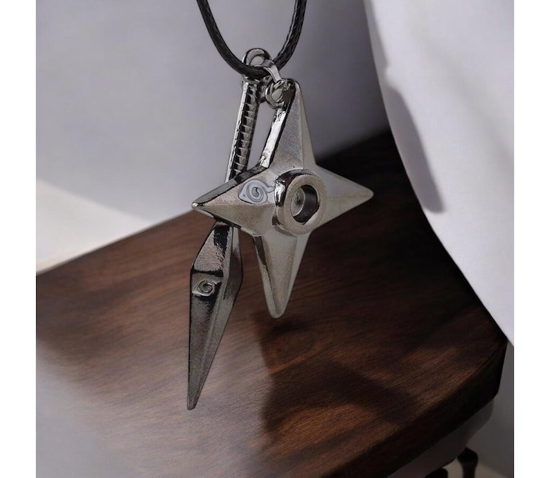 Naruto Anime Necklace, Shuriken Konoha Ninja Necklace, Anime Necklace ...