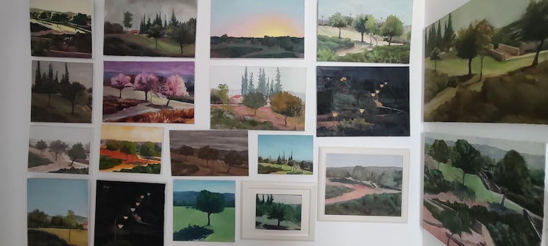 Impressions of Dolev Park 18, Jerusalem Region, Israel , Original Oil ...