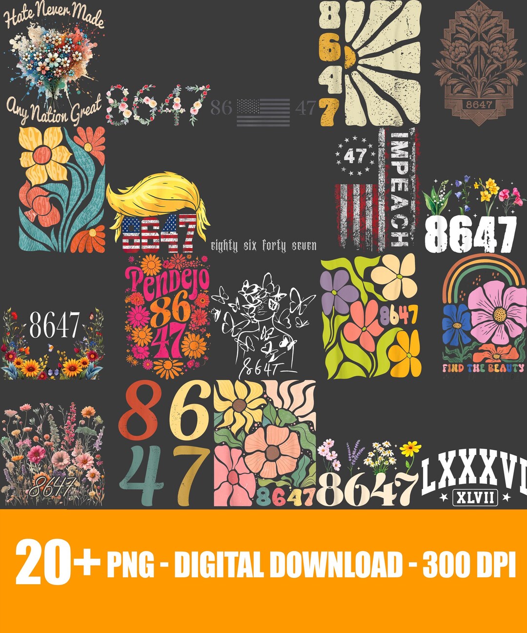 8647 Camisa Anti Trump Png, Anti Maga Svg, Trump Anti Fascismo, Camisa ...