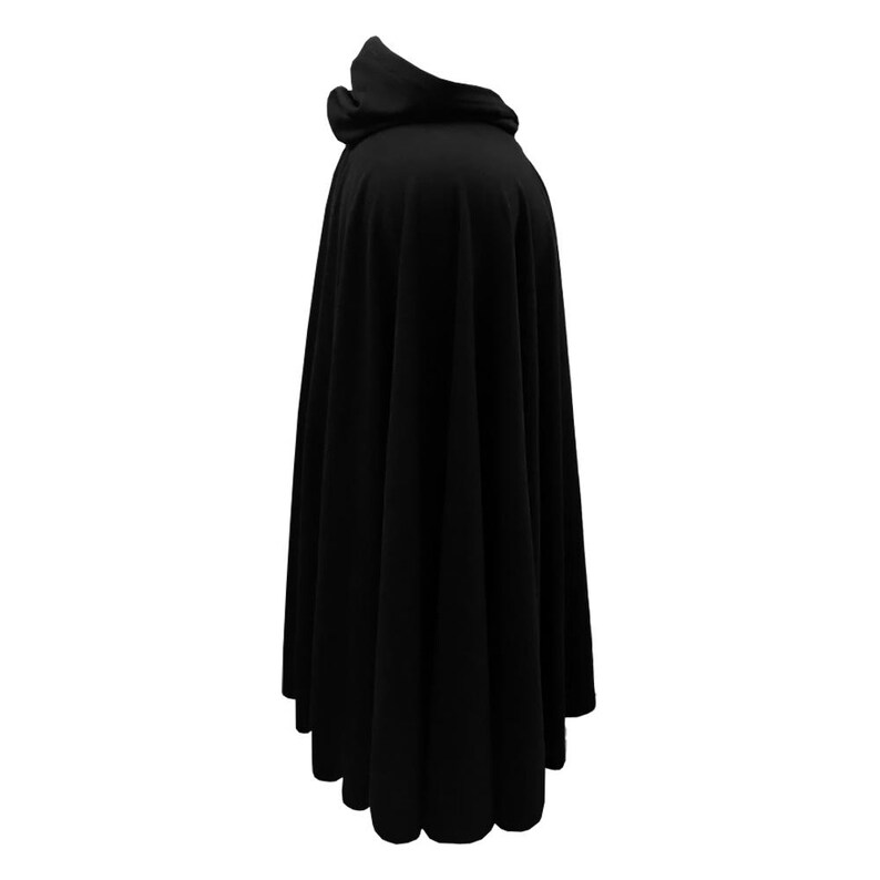 Black Melton Wool Cloak FULL CIRCLE Cloaks Large Pockets Options Wind ...