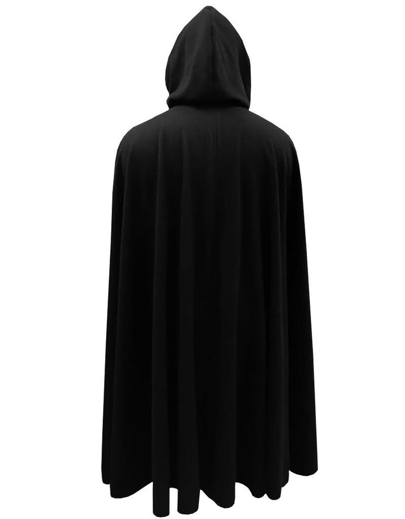 Black Melton Wool Cloak FULL CIRCLE Cloaks Large Pockets Options Wind ...