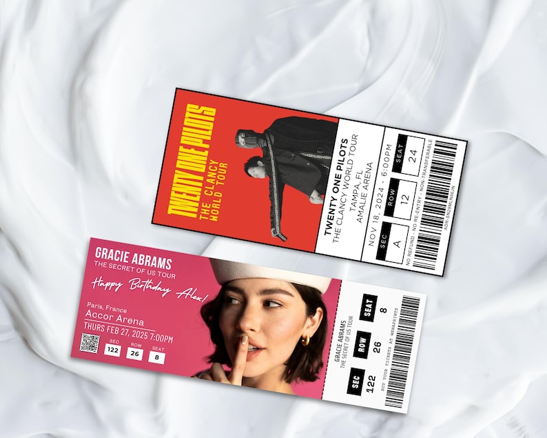 Editable Ticketmaster Template | for Any Event, Tour or Concert Custom ...