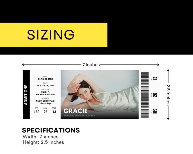 Editable Ticketmaster Template | for Any Event, Tour or Concert Custom ...