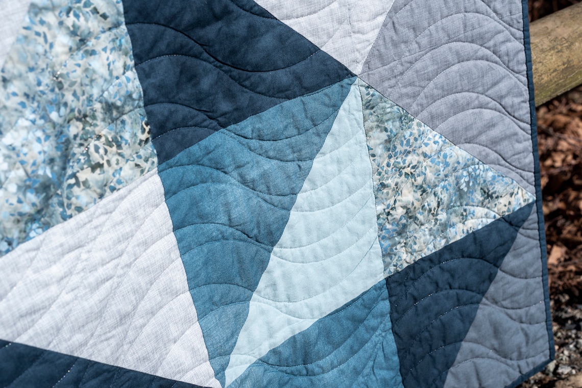 Pathways 2022 Grey-blue Colourway Quilt Pattern Contemporary - Etsy
