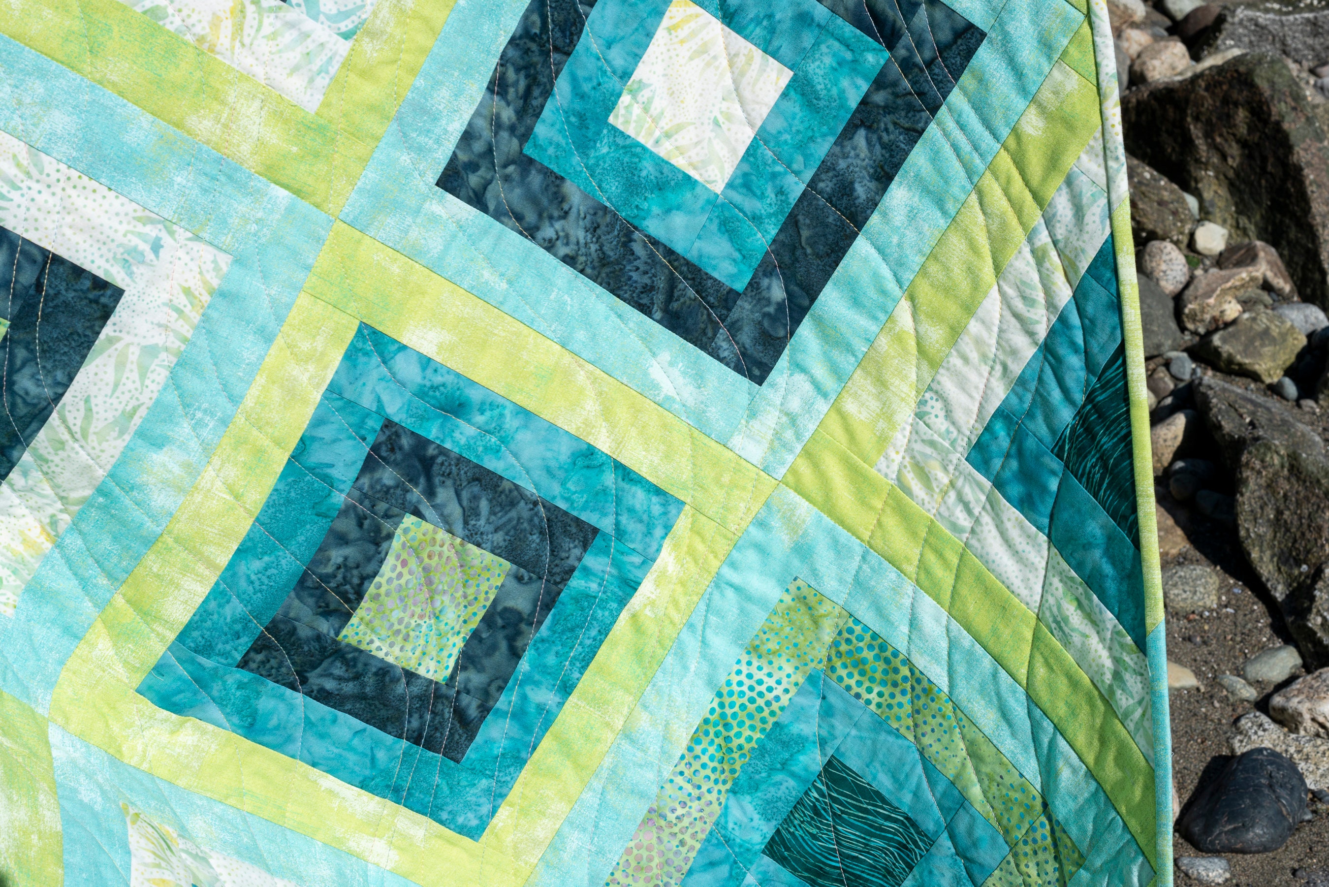 Key Lime Throw Quilt Pattern Contemporary Quilt Pattern - Etsy