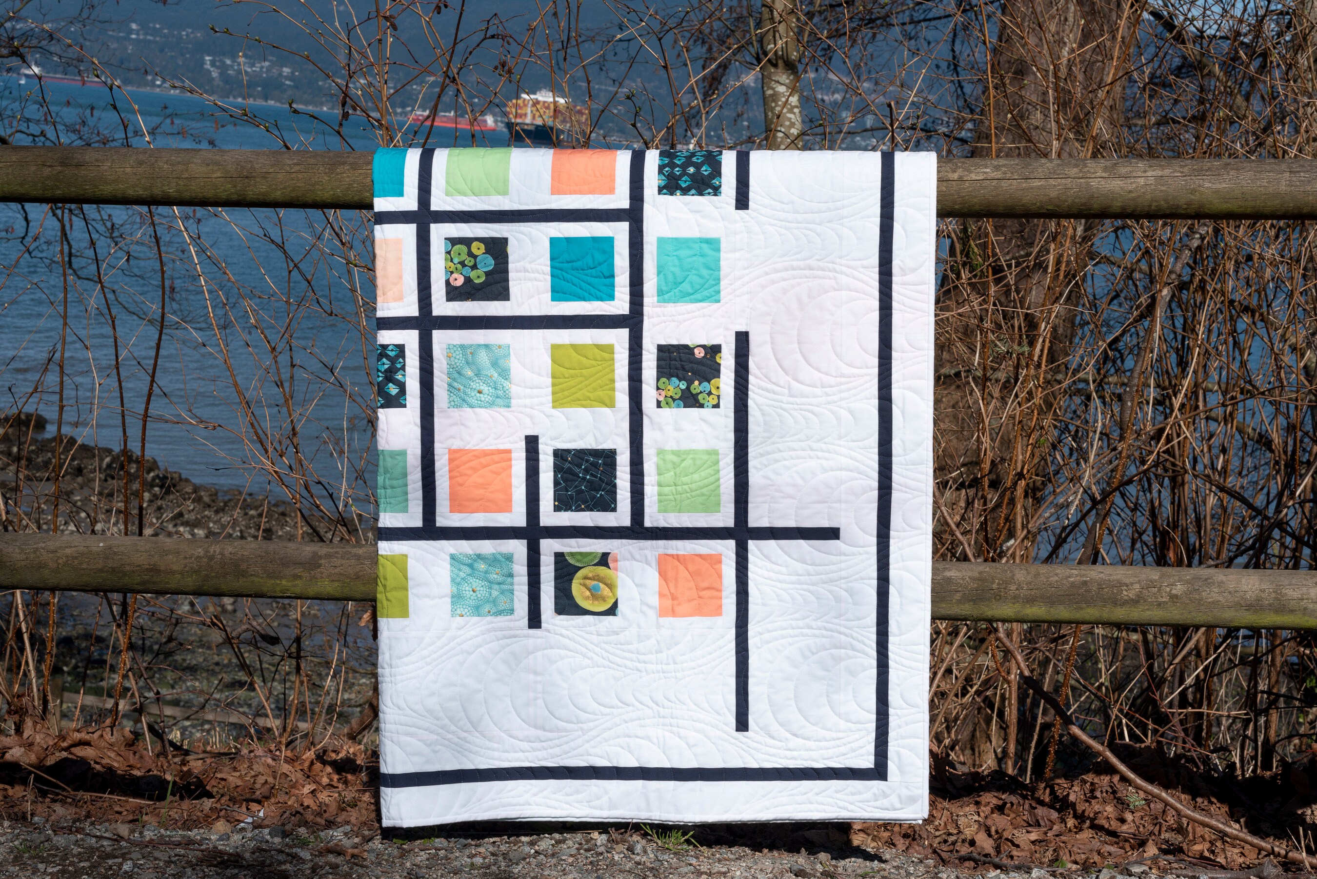 Off the Grid! Quilt Pattern - Modern Quilt Pattern - Contemporary Quilt ...