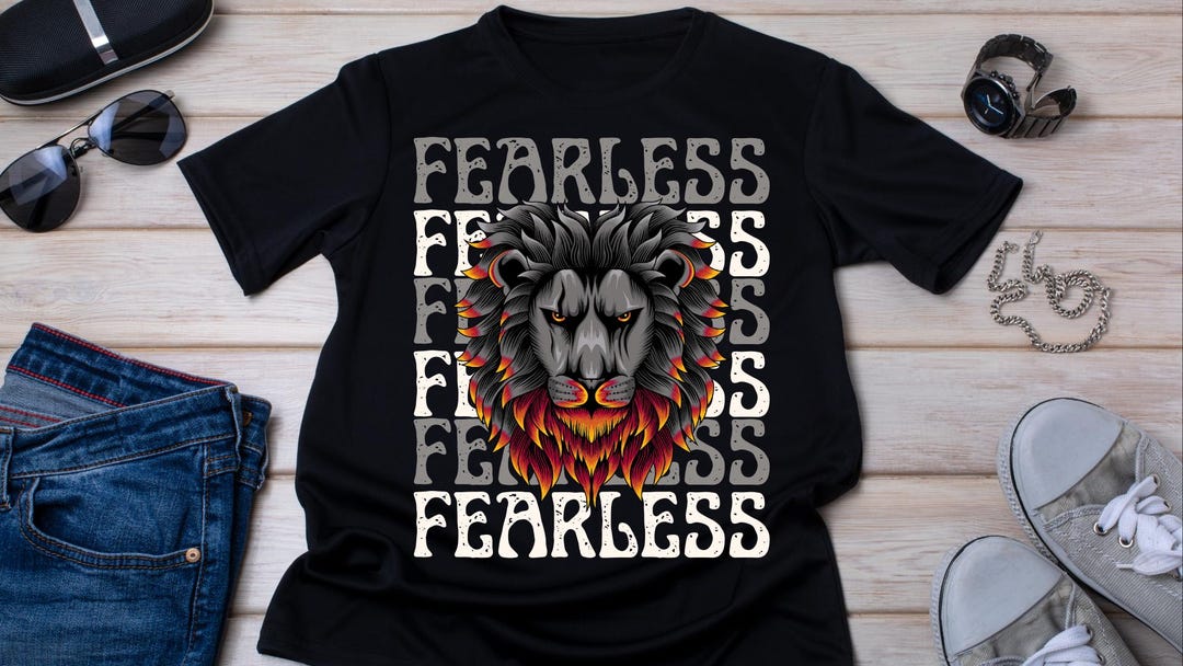 Fearless Lion SVG PNG, Lion in Red and Yellow, Fearless Lion ...