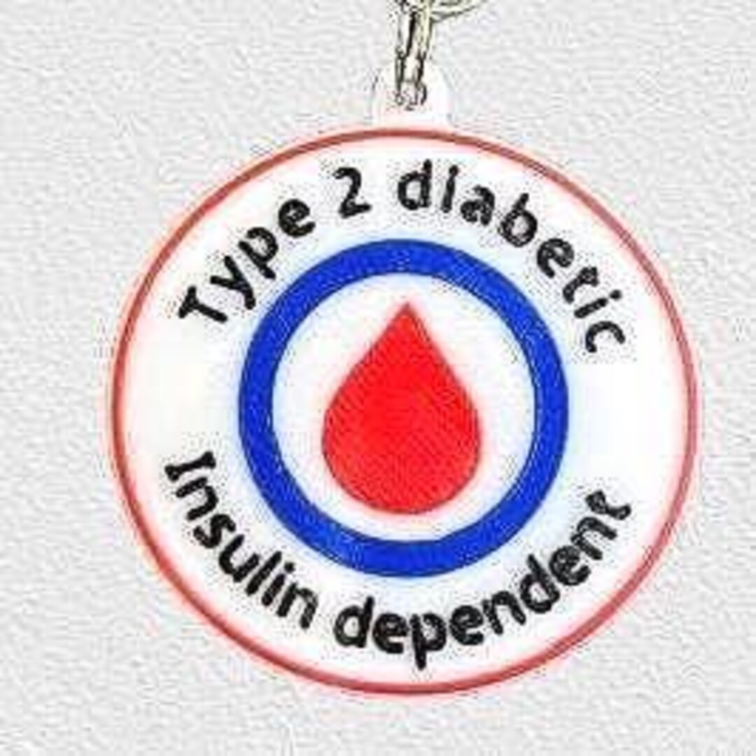 Medical Alert Type 2 Diabetes Keyring - Etsy