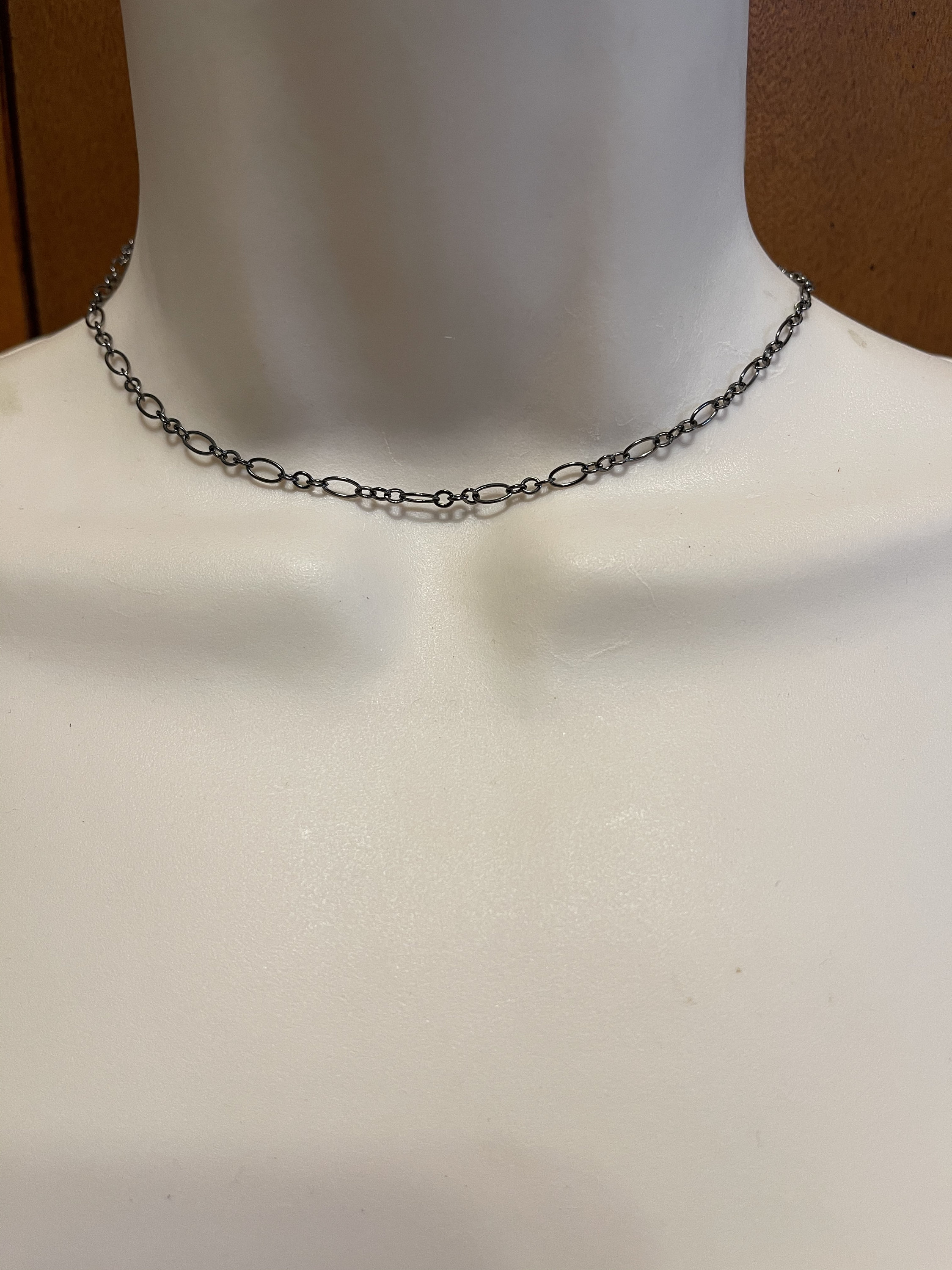Long Gunmetal Chain in Seven Lengths 14 Inch 16 Inch 18 Inch 22 Inch 27 ...